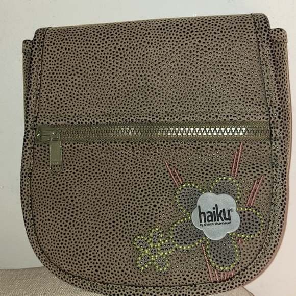 Haiku | Bags | Haiku Crossbody Bag Floral Brown Vegan Leather Handbag ...